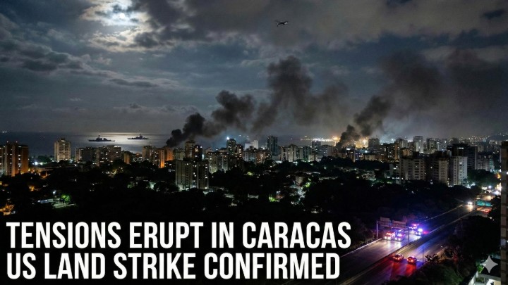 Explosions Rock Caracas Following First U.S. Land Strike in Venezuela